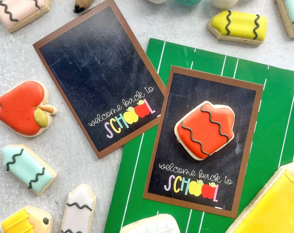 Chalkboard Welcome Back Cookie Card | Nana B’s Cookies